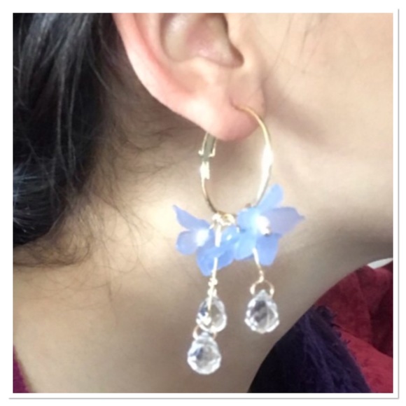 Jewelry | Floral Hoop Earrings | Poshmark